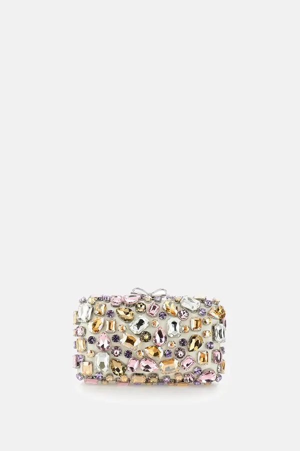 SELF-PORTRAIT Clutch Bag With Crystals - Multicolor