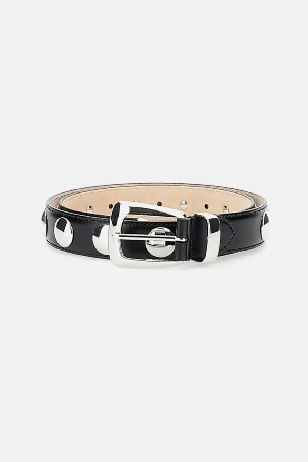 Khaite Benny Leather Belt - Black