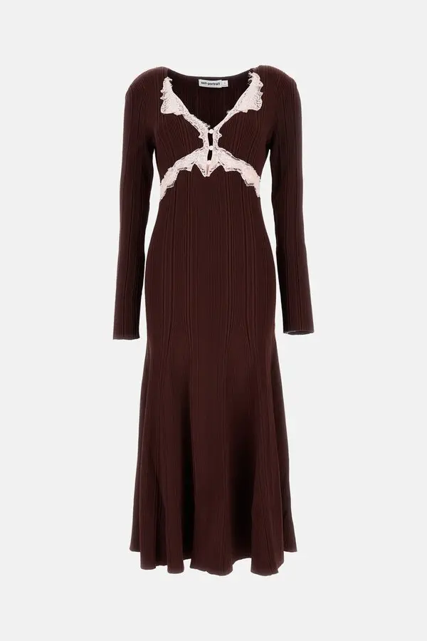 SELF-PORTRAIT Knit Dress - Red