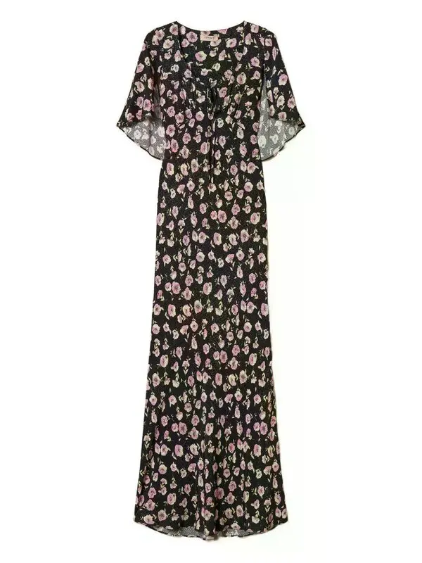 TWINSET Floral-print Maxi Dress - Black