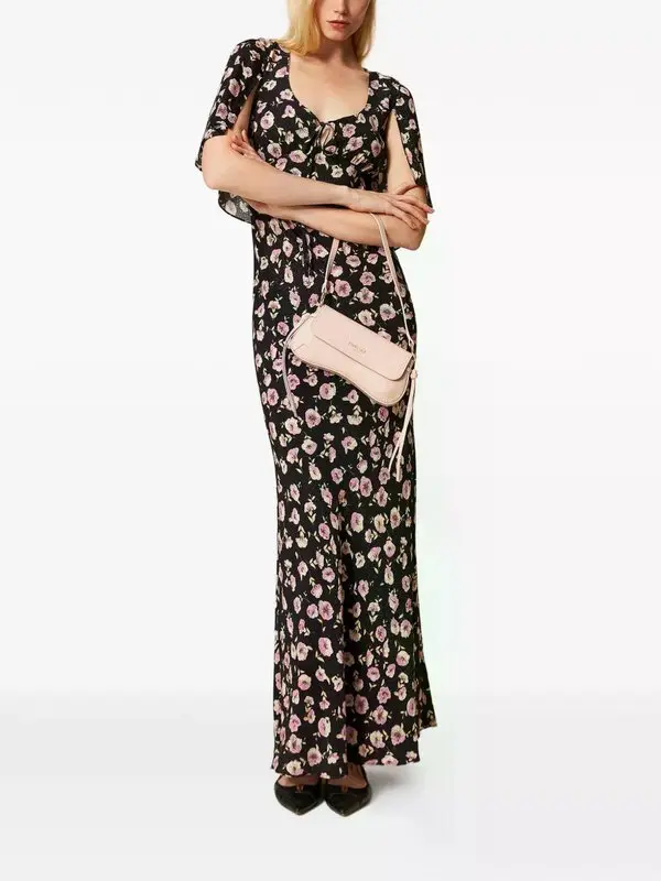 TWINSET Floral-print Maxi Dress - Black