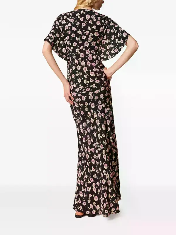 TWINSET Floral-print Maxi Dress - Black