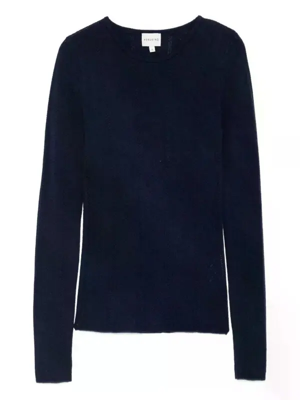 HERSKIND Knit Long-sleeved T-shirt - Blue