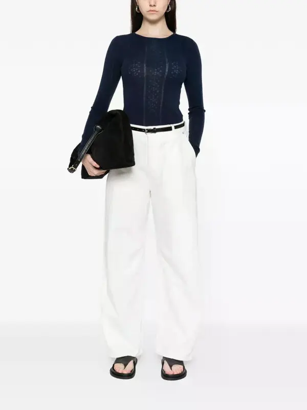 HERSKIND Knit Long-sleeved T-shirt - Blue