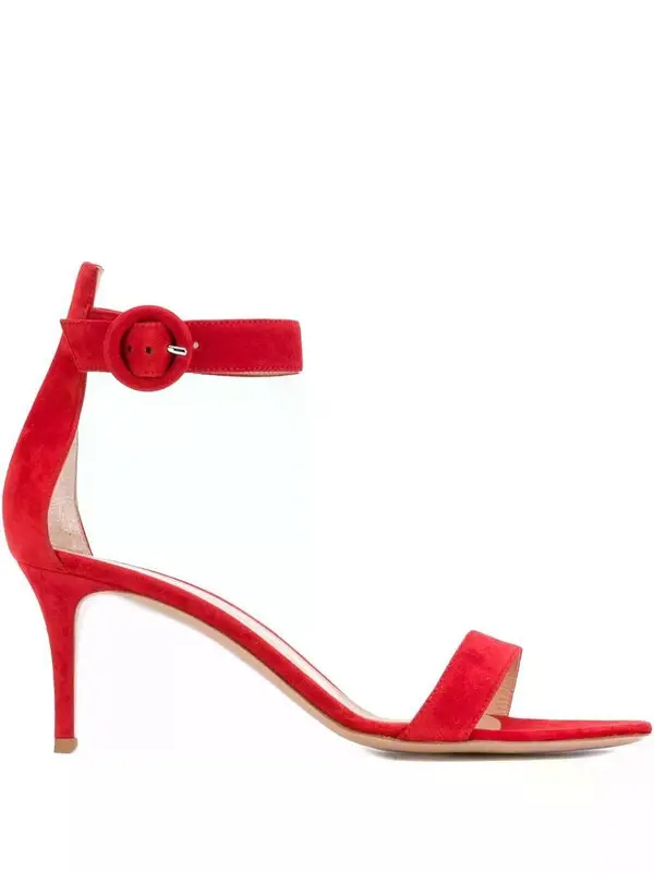 GIANVITO ROSSI Portofino Heeled Sandals - Red
