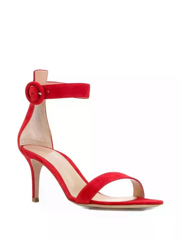 GIANVITO ROSSI Portofino Heeled Sandals - Red