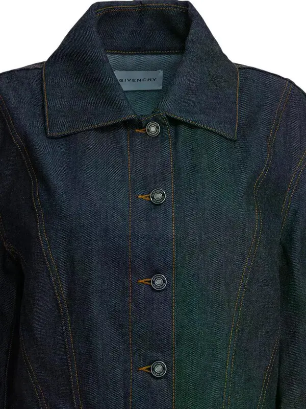 Givenchy Back-to-front Cocoon Denim Jacket - Blue
