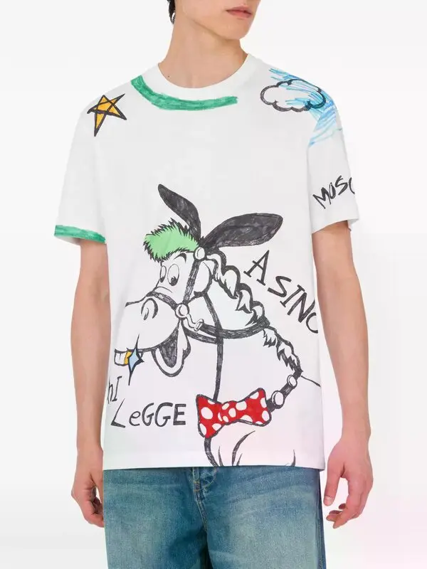 Moschino Printed Organic Cotton Jersey T-shirt