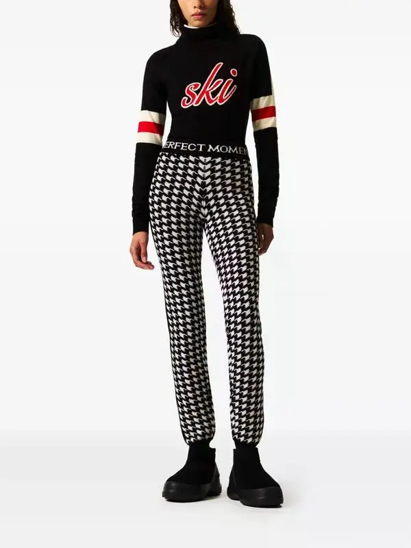 Perfect Moment Houndstooth Logo-waistband Pants