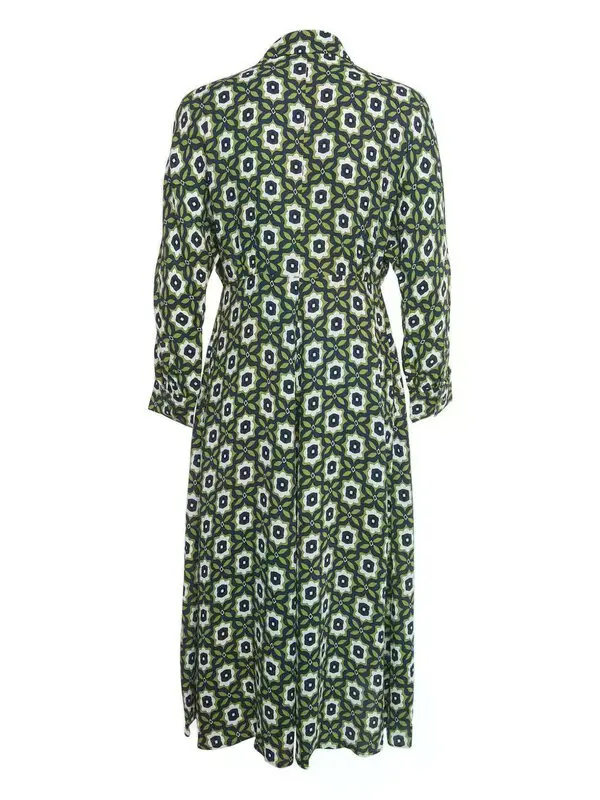 Max Mara Printed Collar Midi Dress