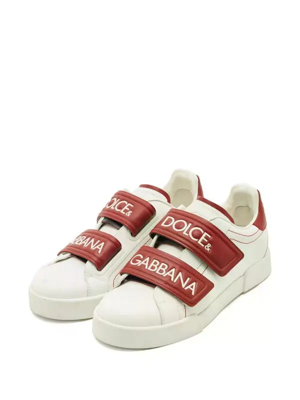 Dolce & Gabbana Leather Logo-strap Sneakers