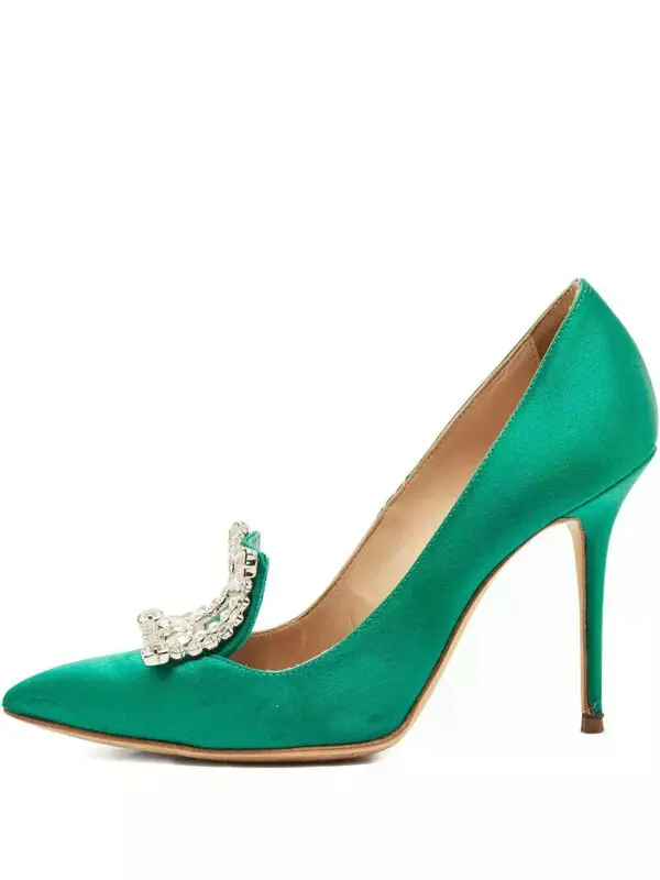 Manolo Blahnik Borlak Crystal Pumps