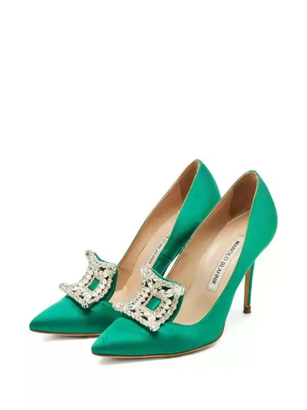 Manolo Blahnik Borlak Crystal Pumps
