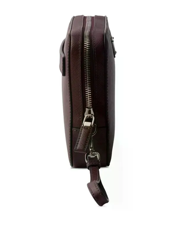 Prada Leather Logo-plaque Clutch