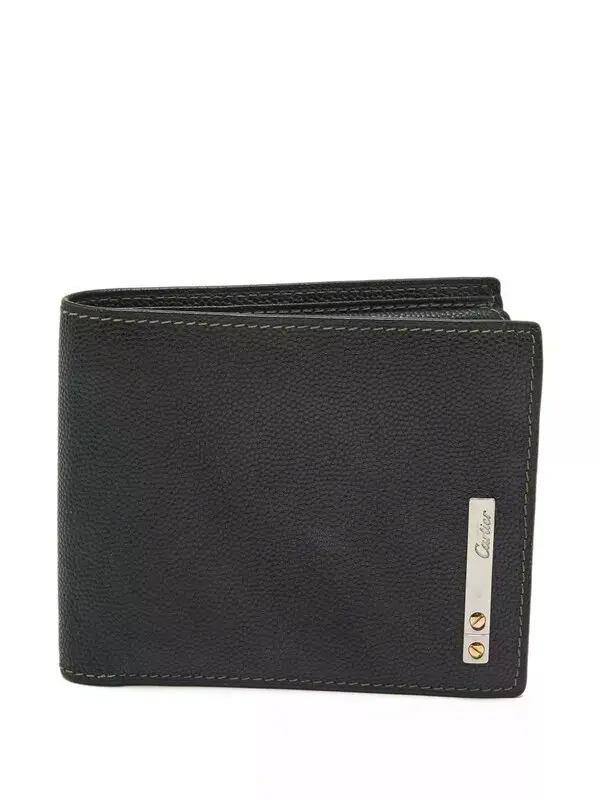 CARTIER Santos Leather Bifold Wallet - Black