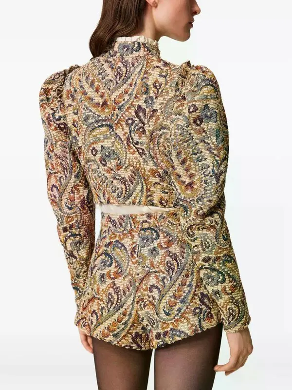 TWINSET Paisley Puff-sleeve Jacket