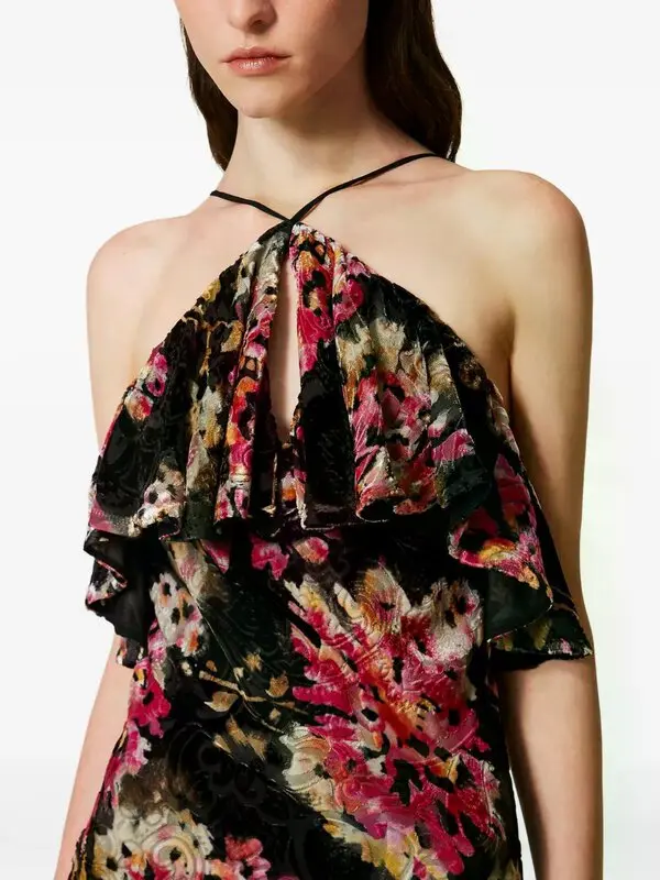 TWINSET Floral-pattern Ruffled Dress