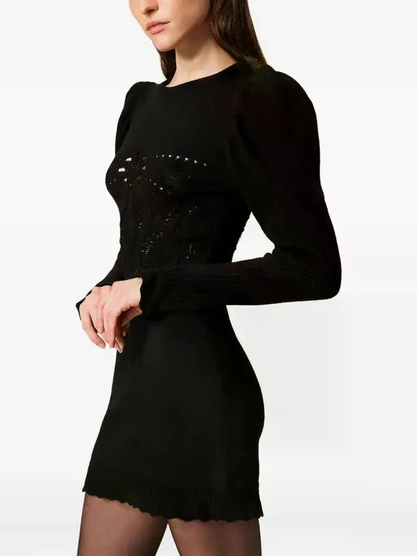 TWINSET Crochet-knit Mini Dress