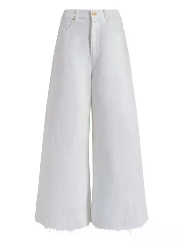 Alberta Ferretti Frayed-hem Jeans