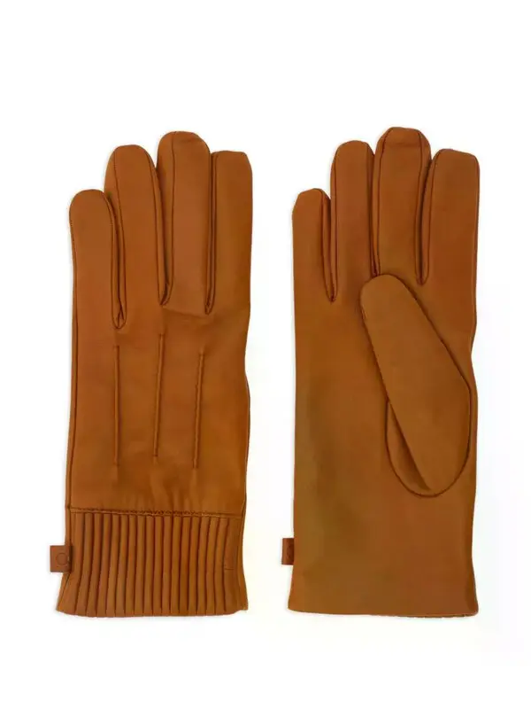 FERRAGAMO Lined Top-stitched Gloves - Brown