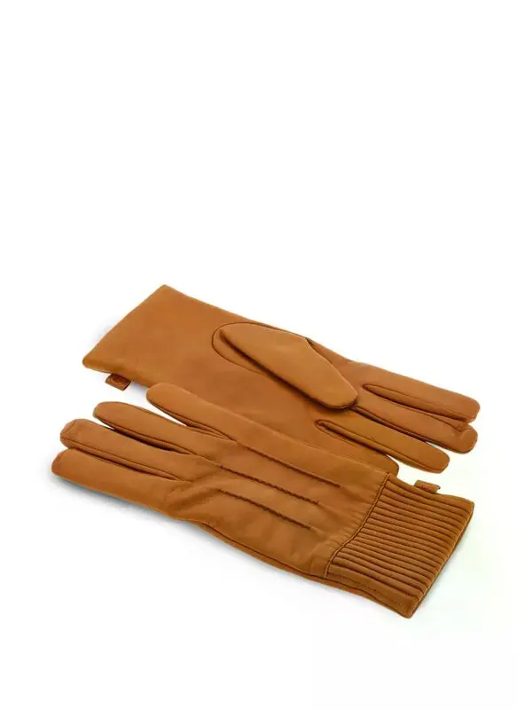 FERRAGAMO Lined Top-stitched Gloves - Brown