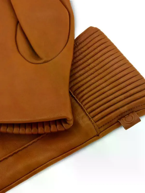 FERRAGAMO Lined Top-stitched Gloves - Brown