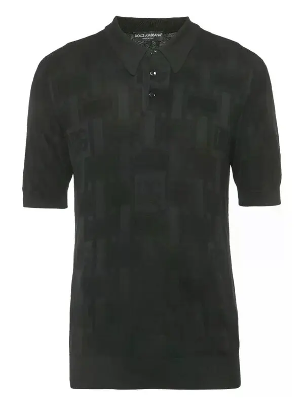 Dolce & Gabbana Patterned Silk Polo Shirt