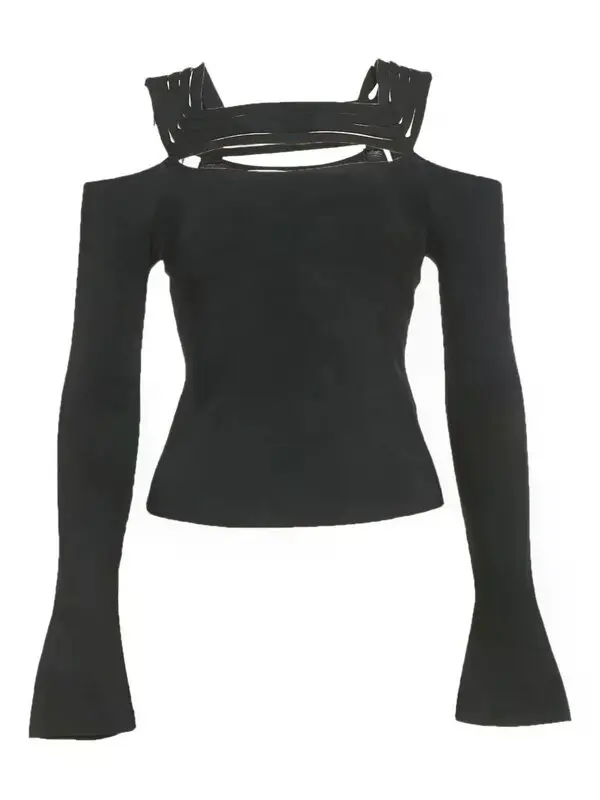 Simkhai Ribbed Knit Shoulder-cutout Top
