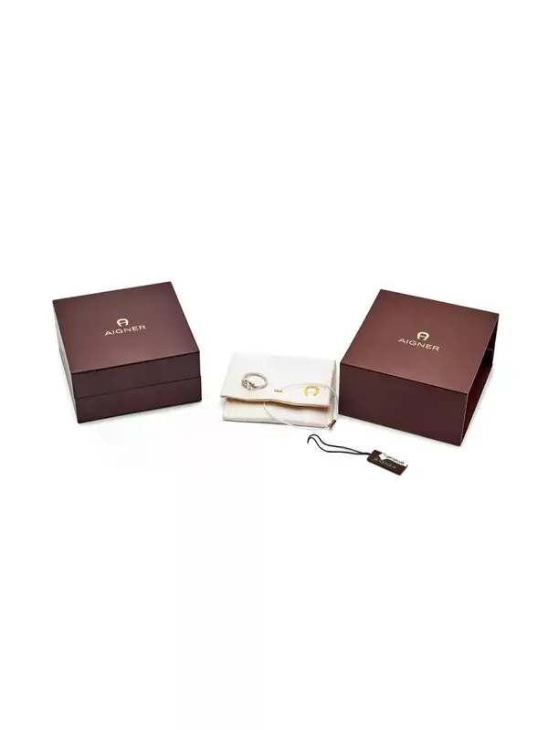 AIGNER Crystal Logo Ring