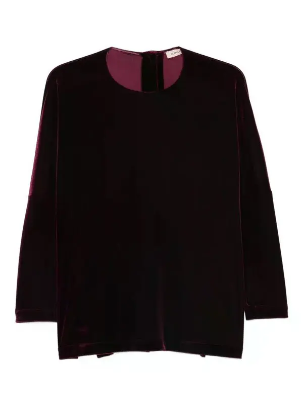BLANCA VITA Round-neck Long-sleeve Top