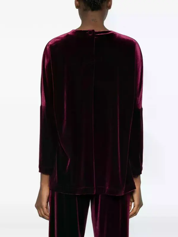 BLANCA VITA Round-neck Long-sleeve Top