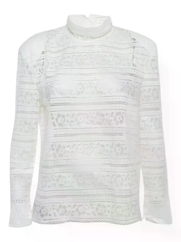 Sandro Lace Mock-neck Top