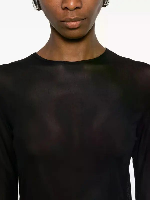 BLANCA VITA Long-sleeve Crew-neck Top