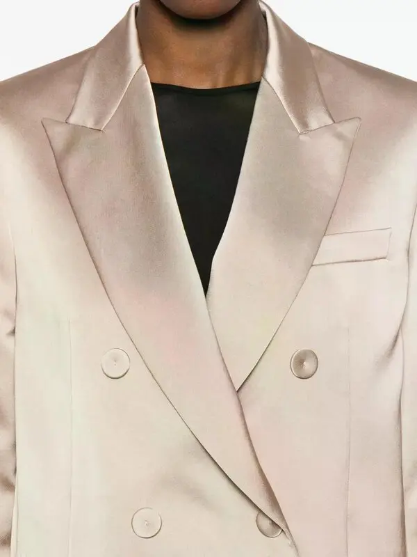 BLANCA VITA Double-breasted Blazer - Neutrals