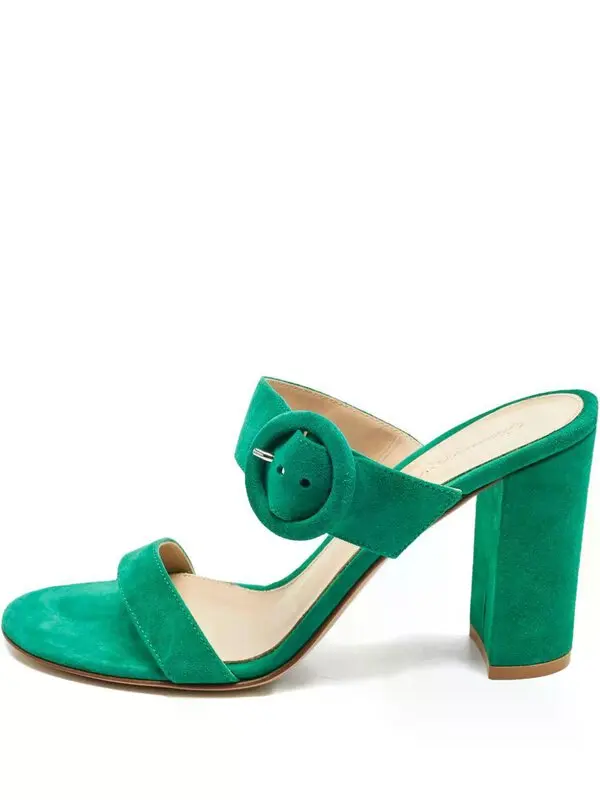 GIANVITO ROSSI Buckle Strap Suede Sandals