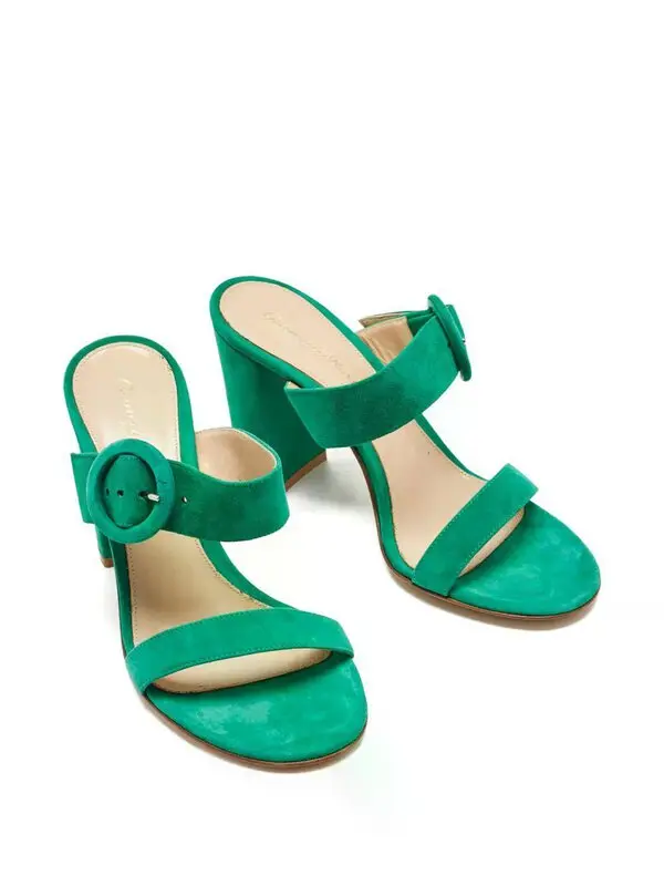 GIANVITO ROSSI Buckle Strap Suede Sandals