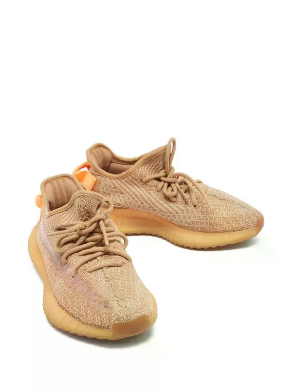 ADIDAS X YEEZY Knitted Lace-up Sneakers - Orange