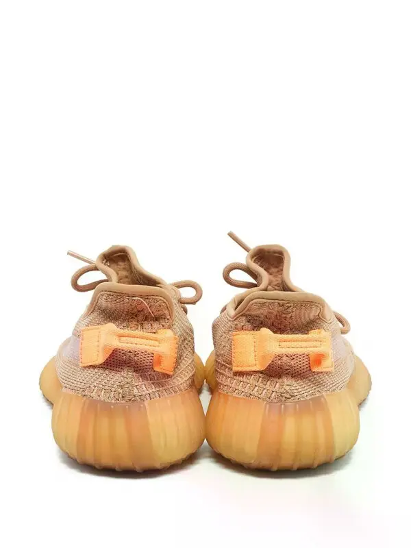 ADIDAS X YEEZY Knitted Lace-up Sneakers - Orange