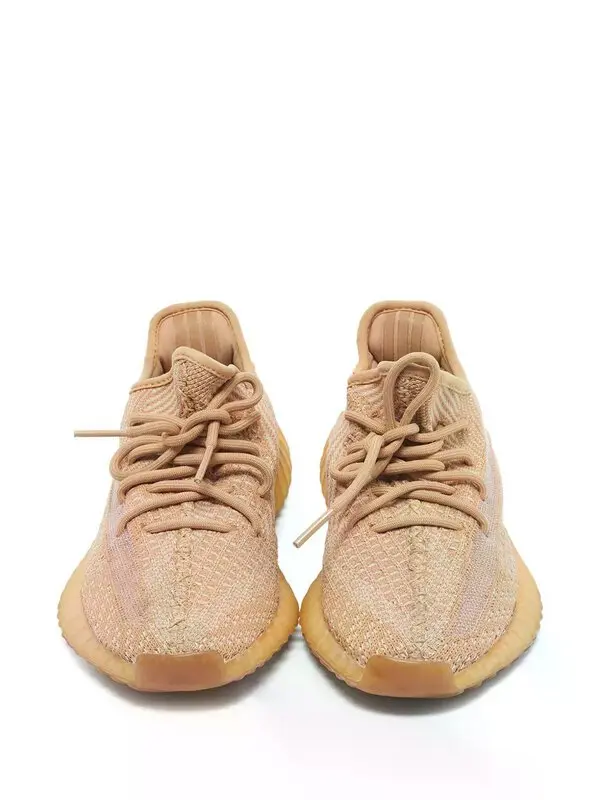 ADIDAS X YEEZY Knitted Lace-up Sneakers - Orange