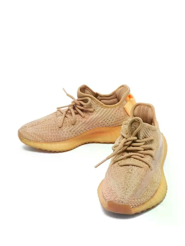 ADIDAS X YEEZY Knitted Lace-up Sneakers - Orange