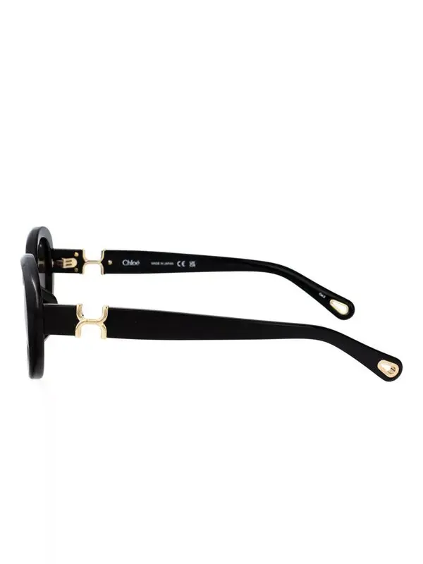 Chloé Marcie Oval Sunglasses - Black