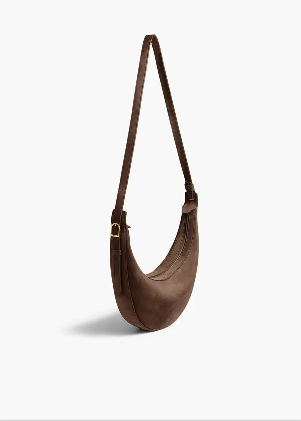 Khaite Small Augustina Suede Crossbody Bag - Cedar
