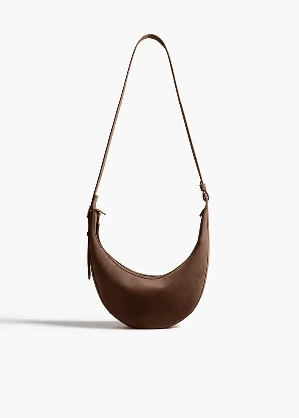 Khaite Small Augustina Crossbody Bag In Suede - Cedar