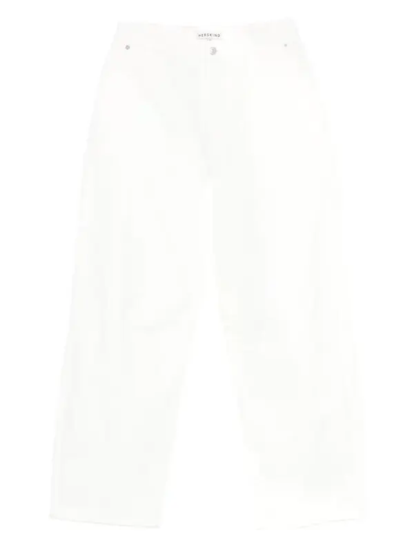HERSKIND Buttoned Wide-leg Jeans - Neutrals