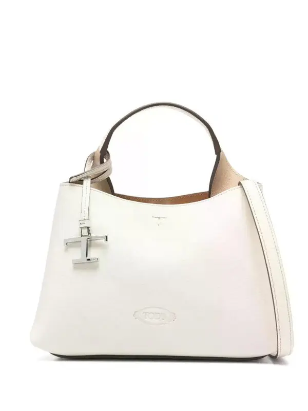 TOD'S Micro Logo-charm Tote - White