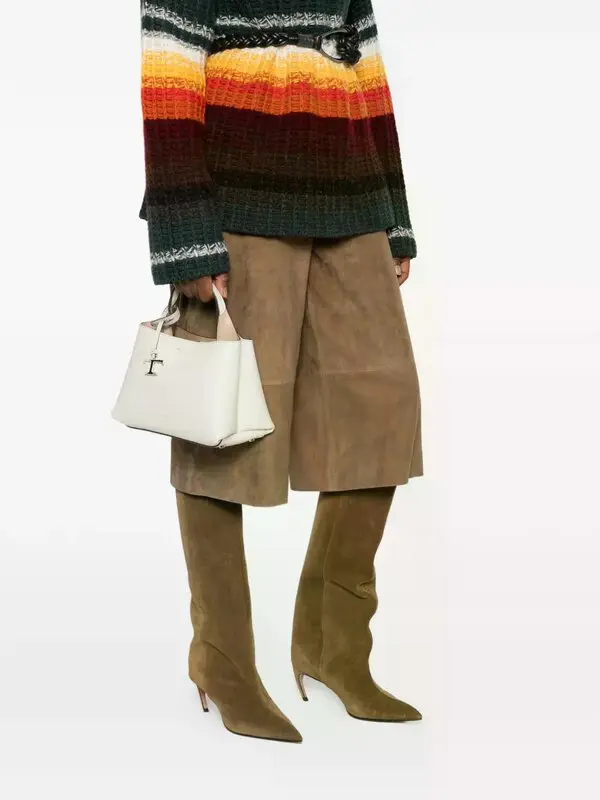TOD'S Micro Logo-charm Tote - White