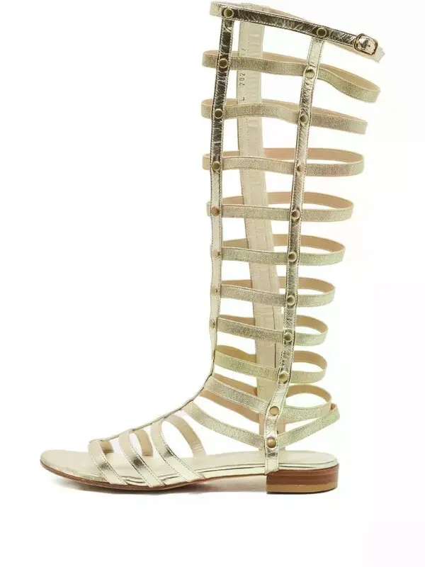 STUART WEITZMAN Gladiator Flat Sandals - Gold