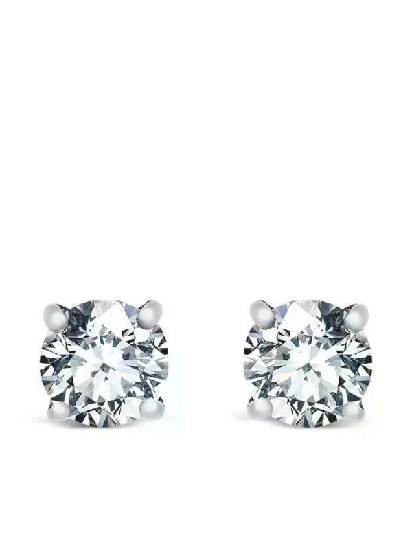 THE ROW Diamond Solitaire Stud Earrings - Silver