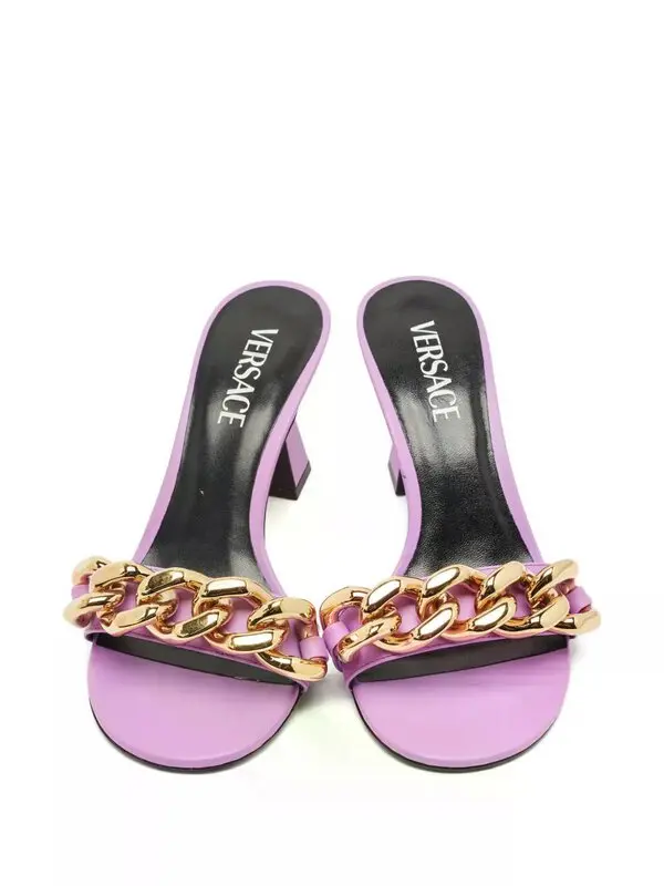 Versace Medusa Chain Leather Sandals