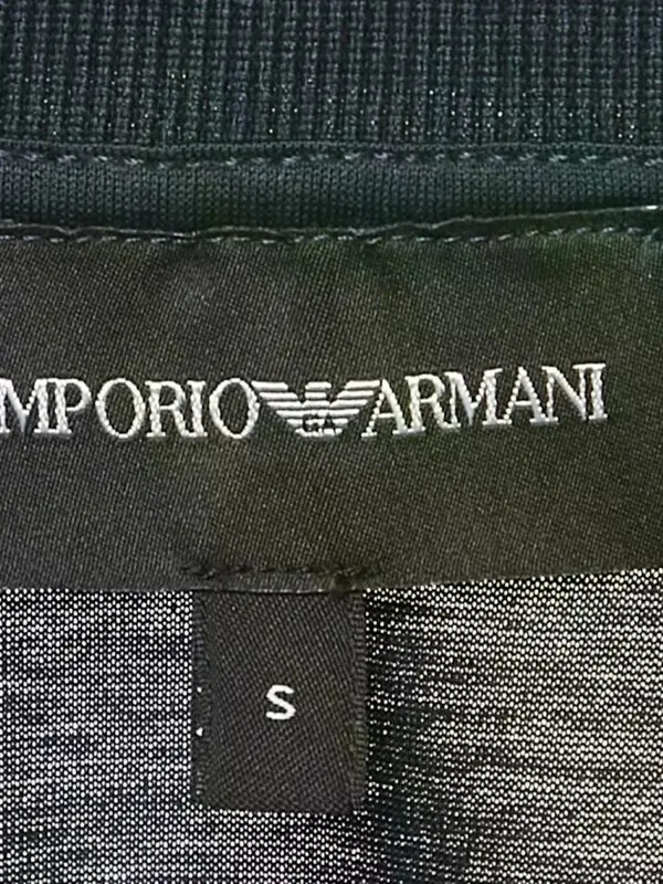 Emporio Armani Zip Pattern Polo Shirt